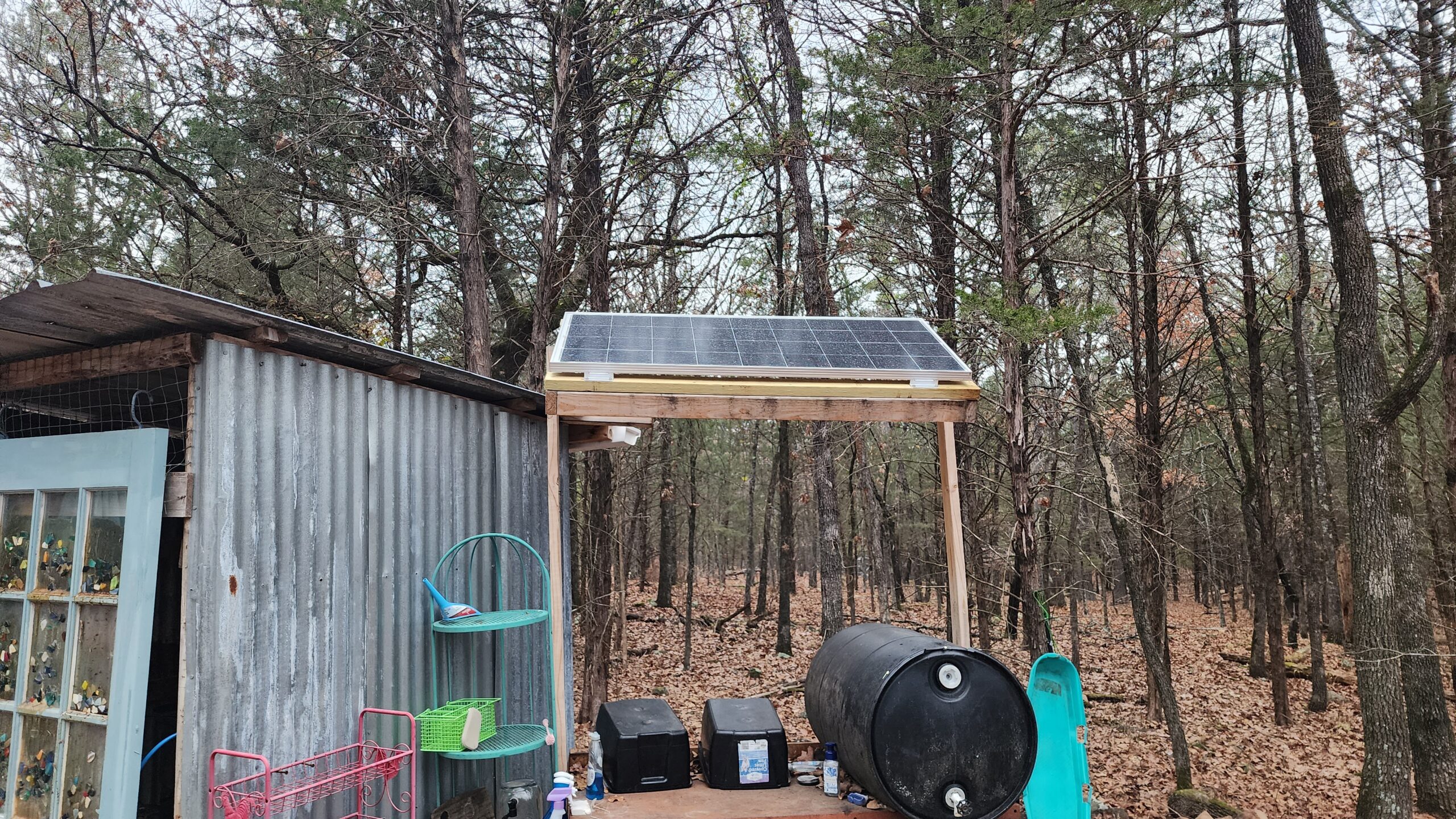 Solar panel and battery upgrade for the shower shack